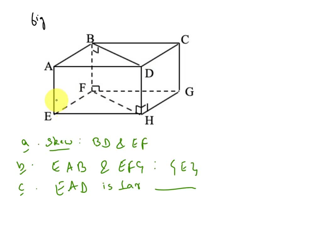 SOLVED: The figure below is a rectangular box in which EFGH and ABCD are rectangles and BF is ...
