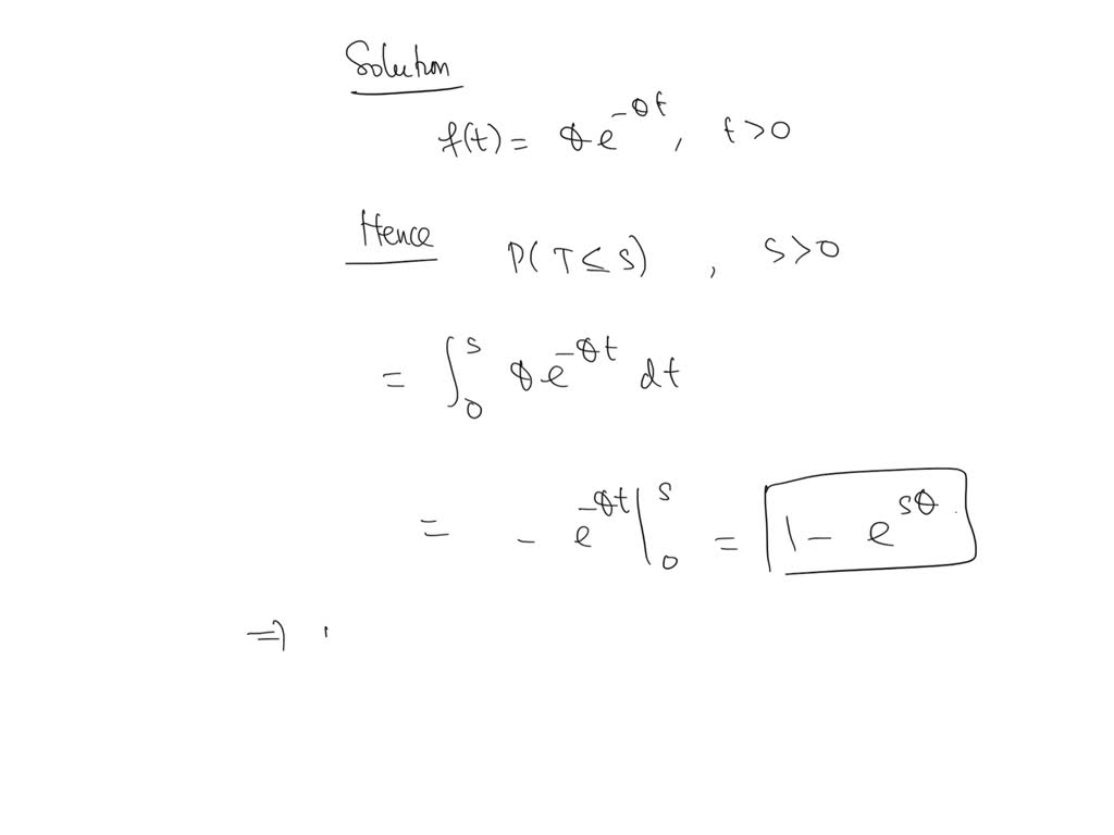 SOLVED: Suppose the lifetime of a electronic component is exponentially distributed with rate 0 ...