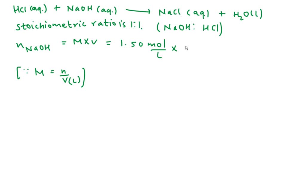 SOLVED: A 50.0-mL sample of a 1.50 M NaOH solution is titrated with a 2.90 M HCl solution. What ...