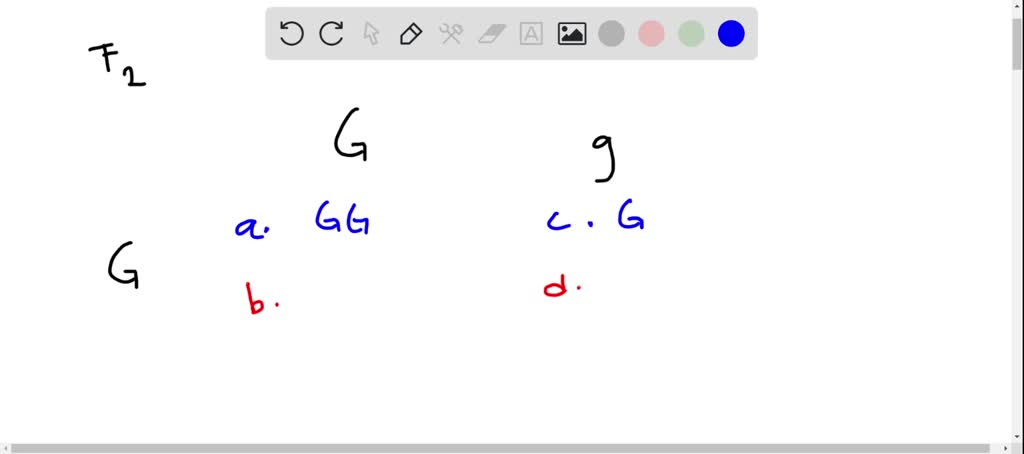 SOLVED: Mendel discovered that the allele for green seed pods (G) is ...