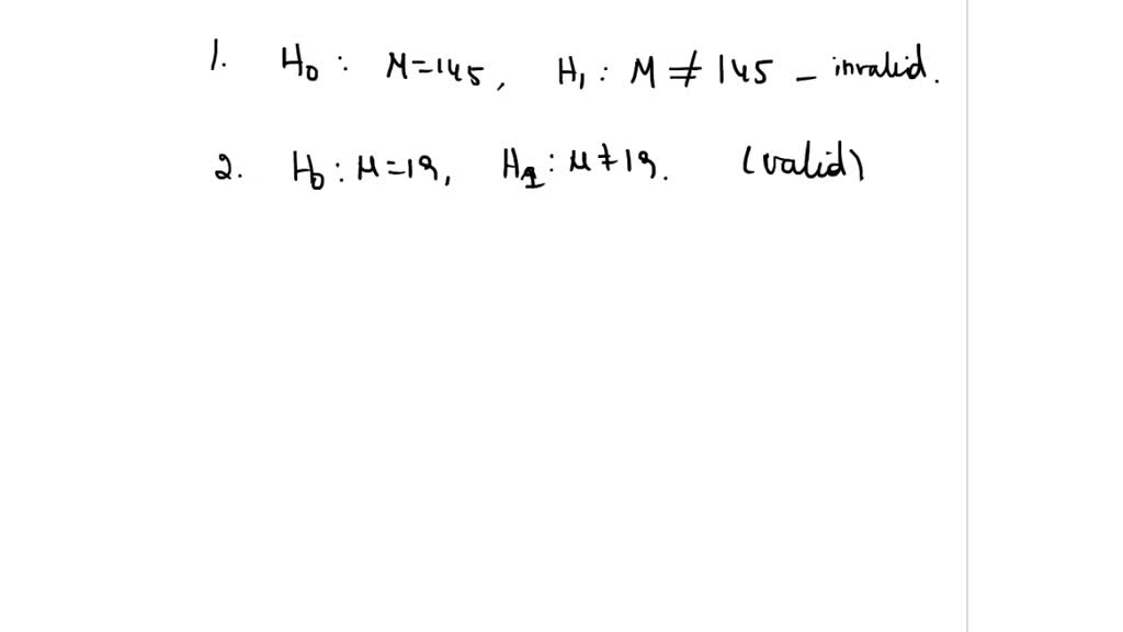 SOLVED: The null and alternative hypotheses Aa For each pair of ...