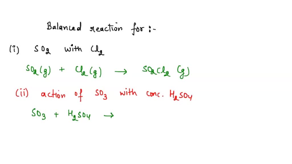 SOLVED: Sulfur dioxide reactions with ozone according to the equation ...