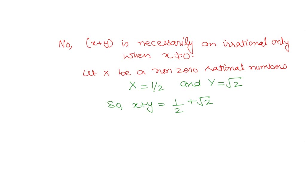 SOLVED: Prove OT disprove the following statement: If € and y are ... SOLVED: Prove OT disprove the following statement: If € and y are ...