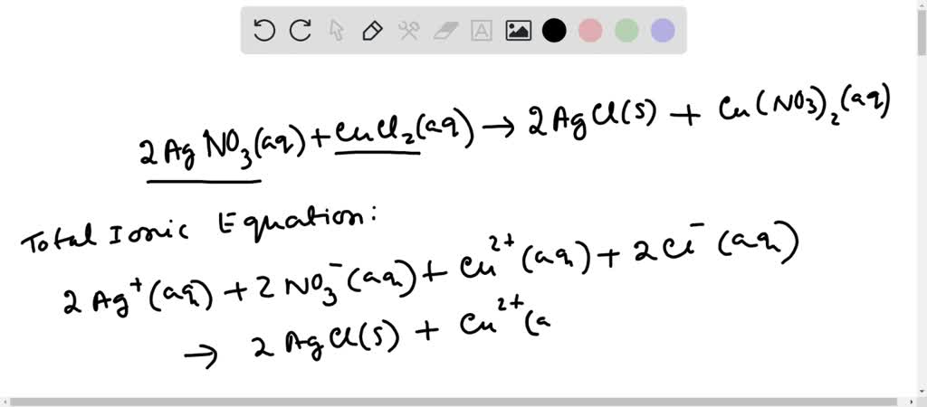 SOLVED: Consider the following double displacement reaction: 2AgNO3(aq ...