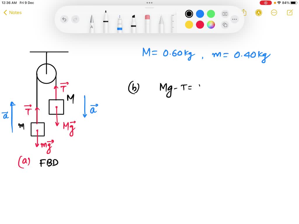 SOLVED: 1) Two objects are connected by very light flexible string as shown in the figure; Where ...