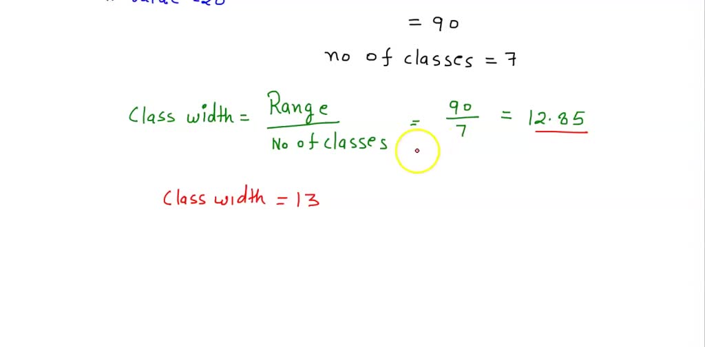 Solved A Data Set With Whole Numbers Has A Low Value Of 20 And A High Value Of 110 Find The 