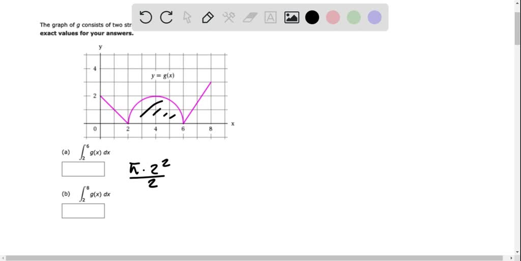 SOLVED: The graph of g consists of two straight lines and a semicircle ...