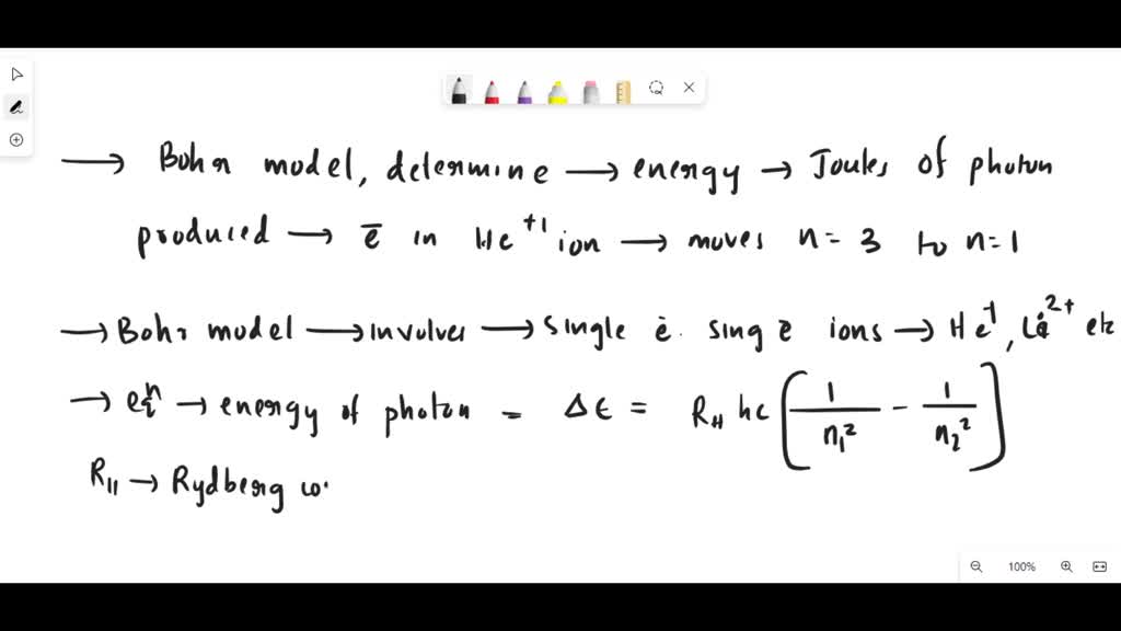 Solved Using The Bohr Model Determine The Energy Of An Electron With