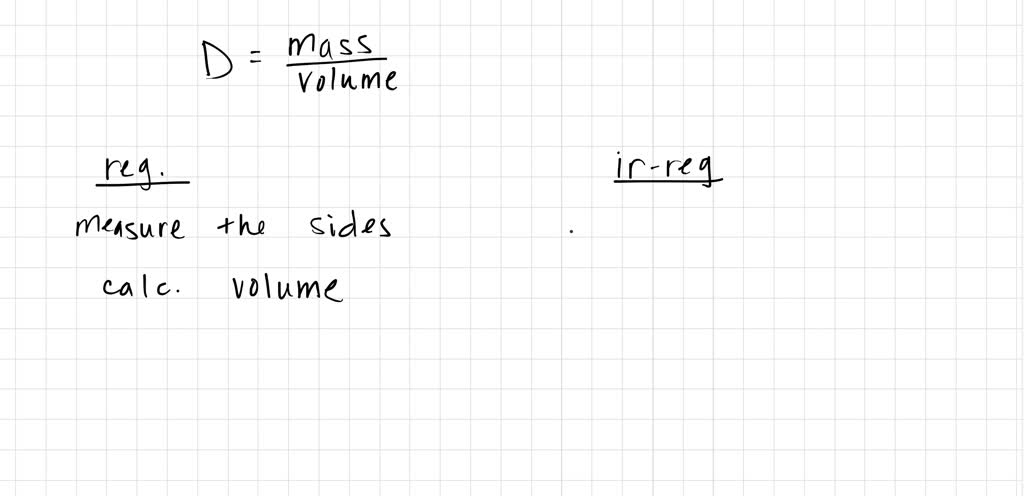 Solved 3 Determination Of Density Of Regular Solids And Determination