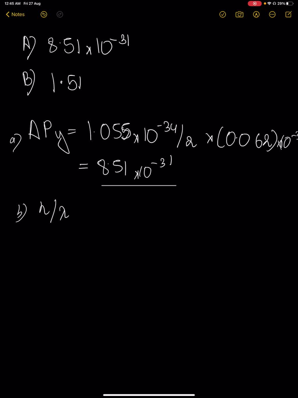 SOLVED: A horizontal beam of laser light of wavelength 585 nm passes through a narrow slit that ...