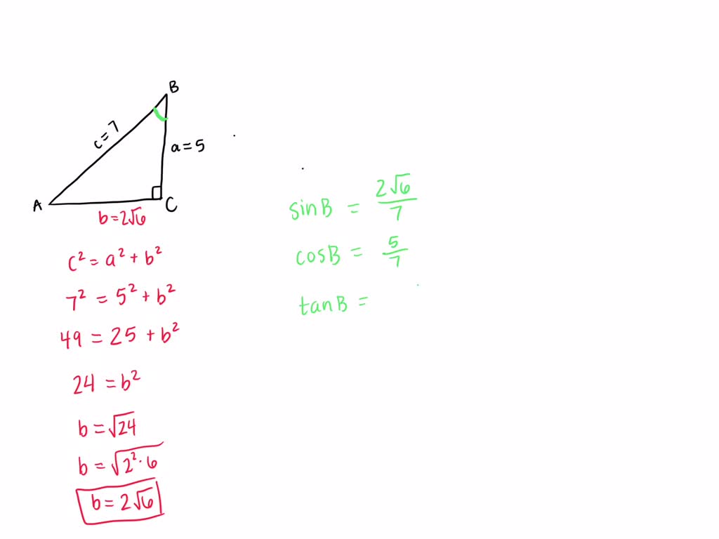SOLVED: Suppose ABC is a right triangle with sides a, b, and c and ...