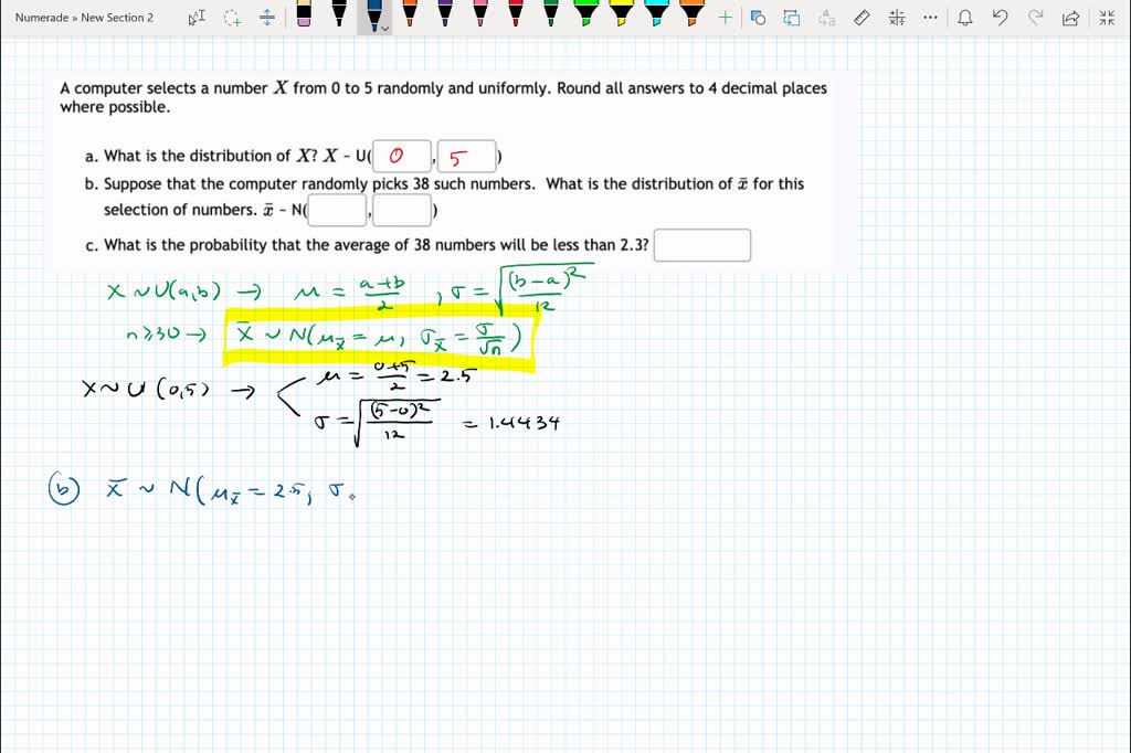 Solved A Computer Selects A Number X From To 10 Randomly And 0590