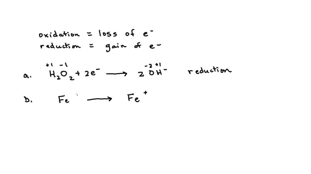 SOLVED: Complete the following half reactions and determine if it is an ...