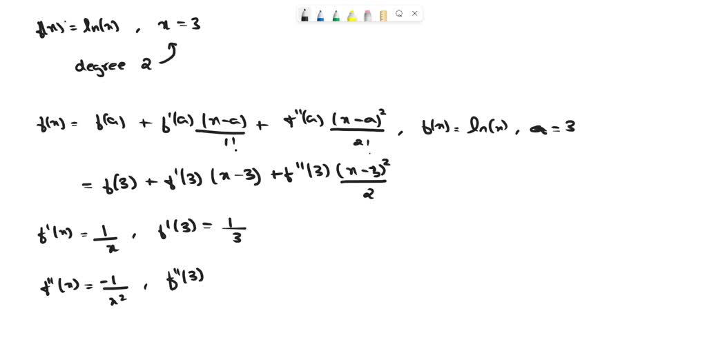 SOLVED: 10. Find the third degree Taylor polynomial of f(x ) =x ...
