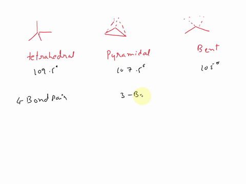 When comparing the molecular geometries tetrahedral...