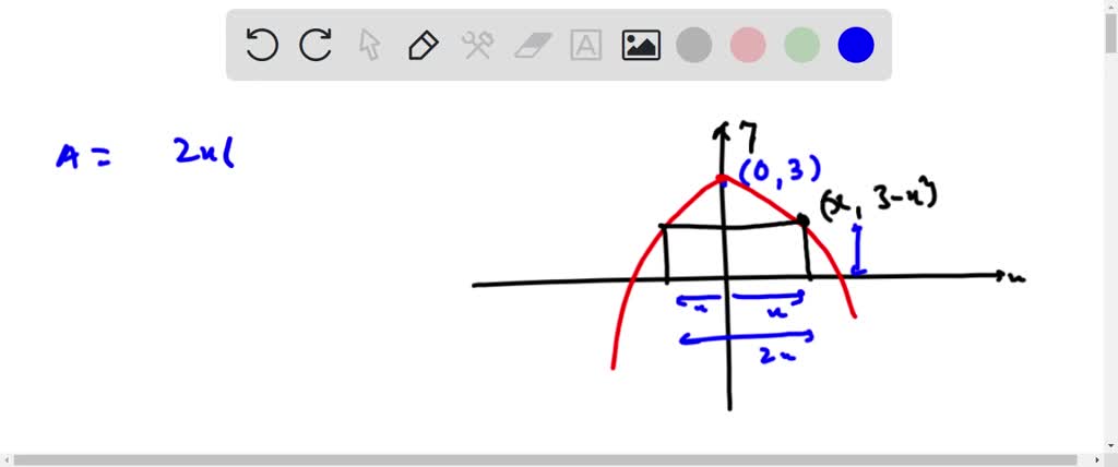 SOLVED: point) A rectangle is inscribed with its base on the X-axis and its upper corners on the ...