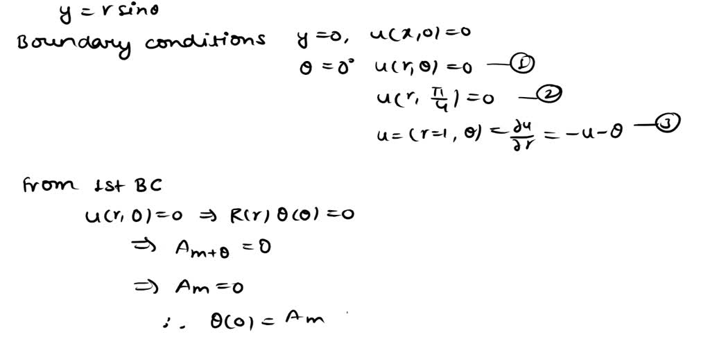 SOLVED: 'Find the steady state temperature in the wedge region in the figure below (Explain in ...