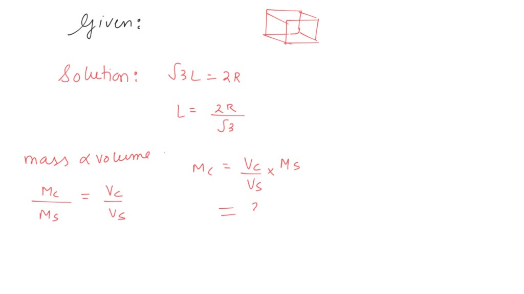 SOLVED: From a solid sphere of mass M and radius R, a cube of maximum possible volume is cut ...