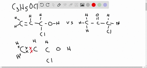 draw lewis structures for two different isomers with the molecular ...