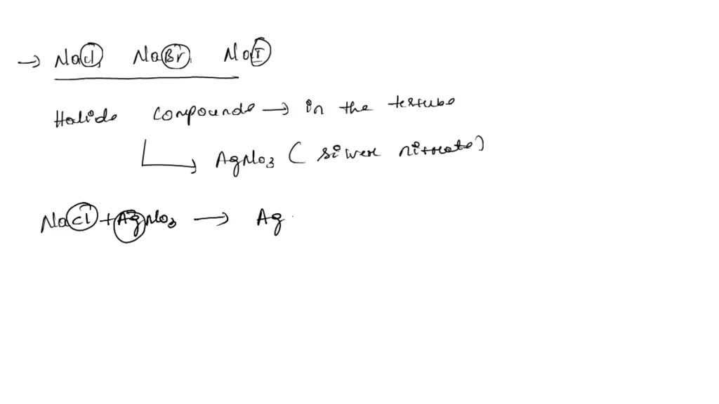 SOLVED: A test tube contains a solution of one of the following salts ...