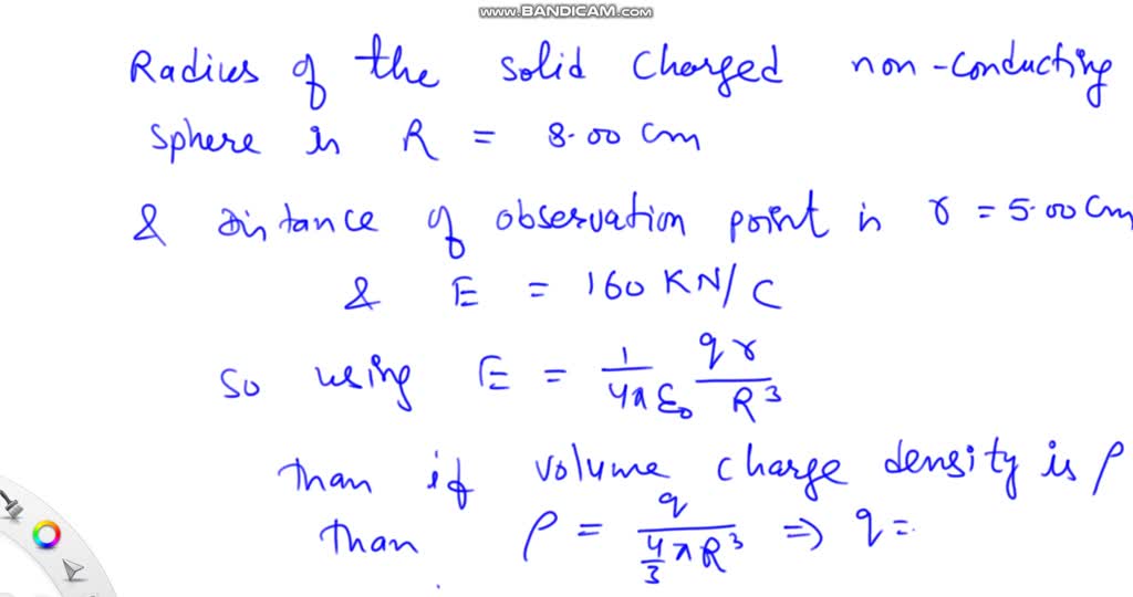 SOLVED: The figure below shows a solid insulating sphere with radius R ...