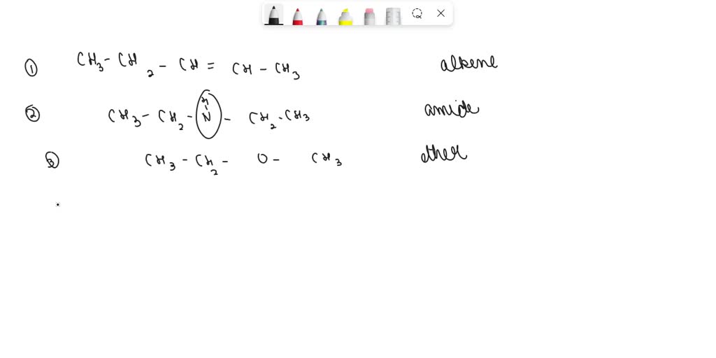 SOLVED: Q7 - Classify each of the following according to its functional group: |[ CH; CH2 CH=CH ...