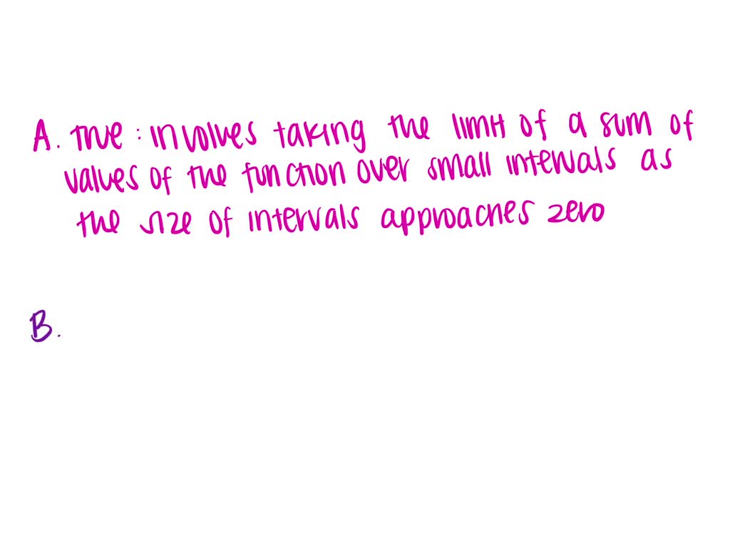 SOLVED: Which of the following statements is/are true about integrals ...