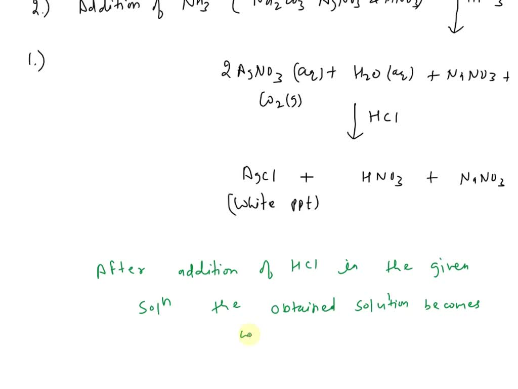 SOLVED: "When 0.1 M HCI was added to the Na2CO3 AgNO3 HNO3 solution; the clear liquid turned ...