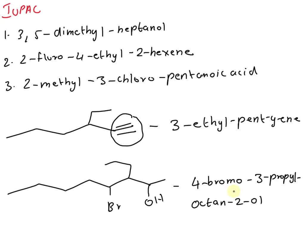SOLVED: Organic Chemistry: Naming Compounds, Isomers, and Functional Groups Give the IUPAC name ...