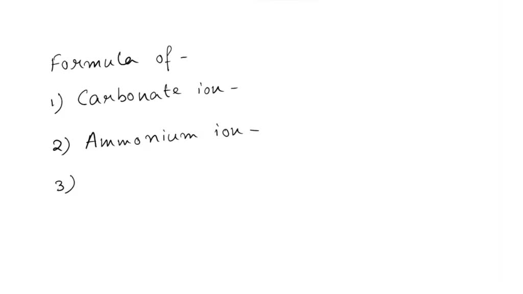 SOLVED: 12. The molecular formula for Ammonium bicarbonate is (1 Point) (NH4)HCO3 (NH4)HCO AI ...