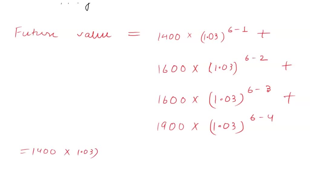 SOLVED: Given a 3 percent interest rate, compute the year 6 future ...