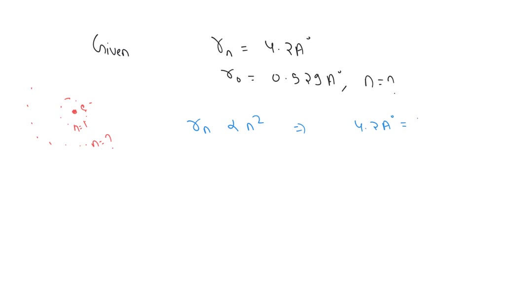 An Electron Is Revolving In The Nth Orbit Of Radius 4 2 Å Then The