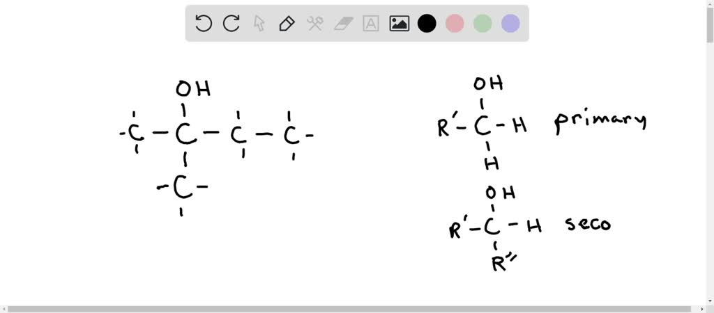 The skeletal formula represents what type of alcohol? OH secondary ...