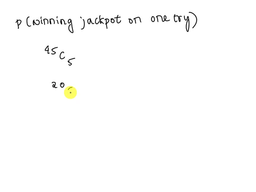 To win the jackpot, 5 different numbers are randomly selected from 1 to ...
