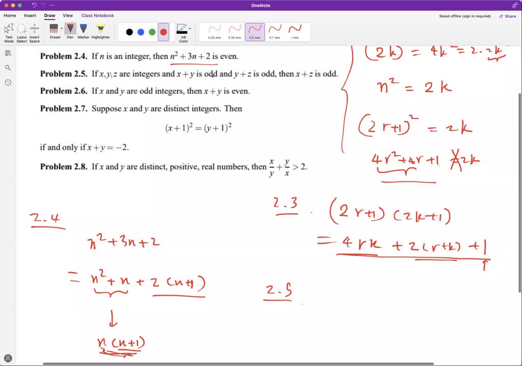Solved Definition 21 An Integer N Is Even If N 2k For Some Integer K An Integer N Is Odd
