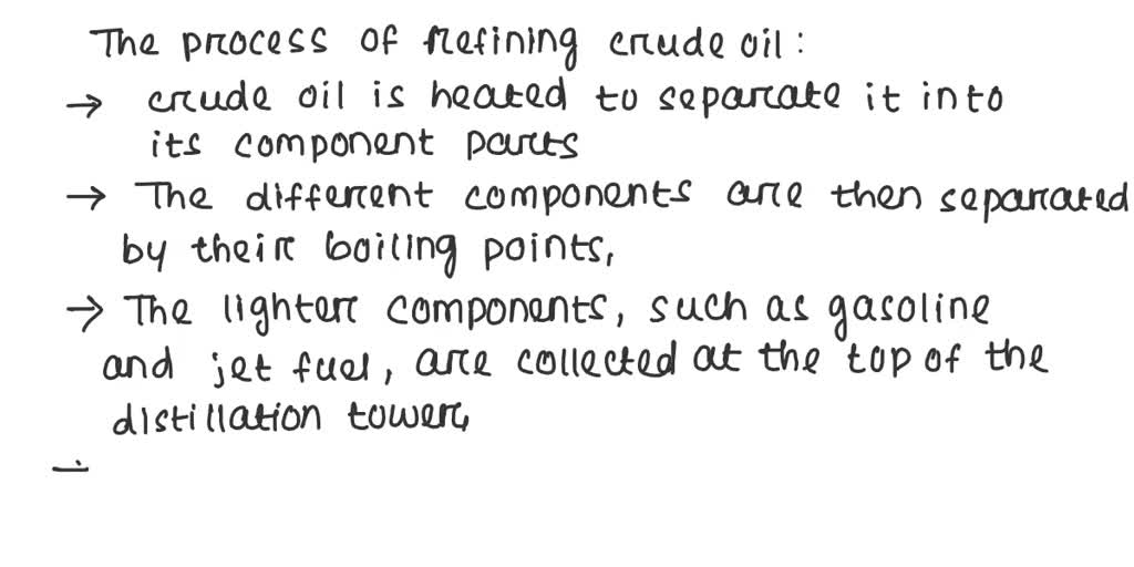 SOLVED: Answer the following questions related to oil refinery: 1. In ...