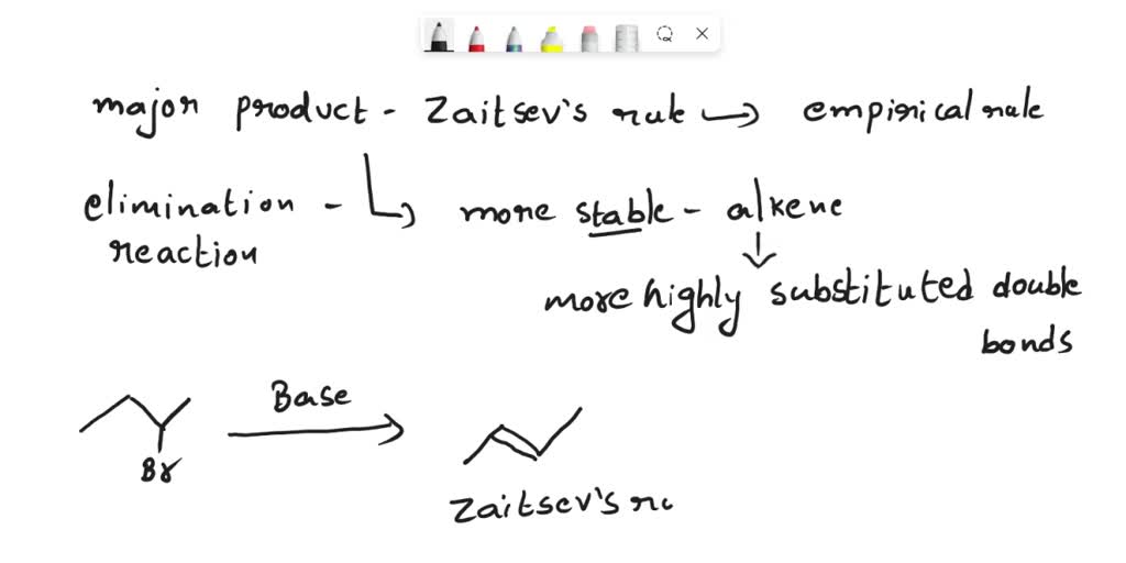 VIDEO solution: Which alkene is the minor product in elimination ...