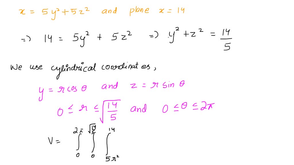 SOLVED: 'Use the triple integral to find the volume of the given solid ...