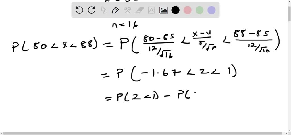 SOLVED: The distribution of a test in statistics has a mean of 85 and a ...