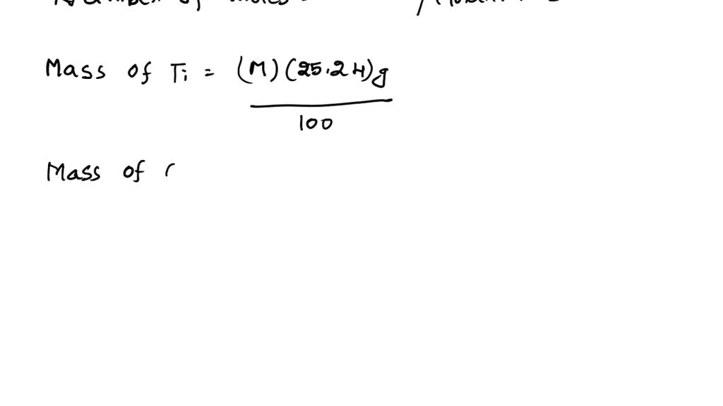 SOLVED: An intermediate in the preparation of elemental titanium from ...