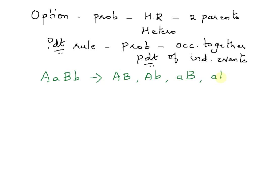 SOLVED: Using the product rule; the probability that parents ...