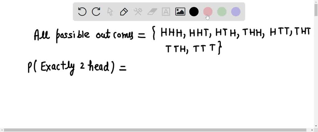 SOLVED: 1, A balanced coin is tossed three times. Calculate the probability of having (a ...