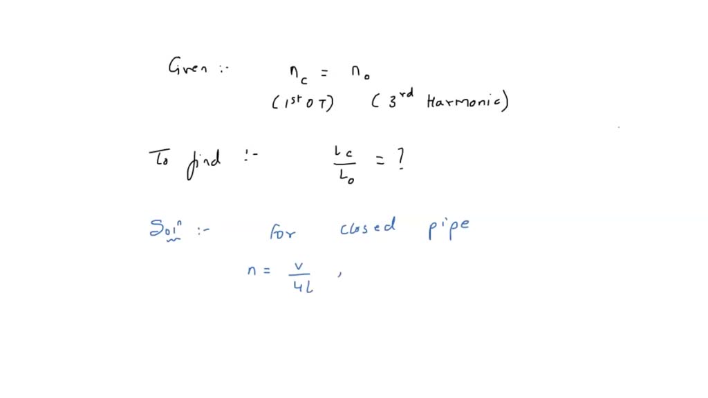 SOLVED: An organ pipe open at one end is vibrating in first overtone and is in resonance with ...