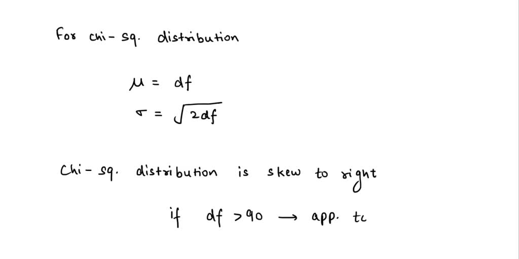 SOLVED: 29. The exact shape of the chi-square distribution depends on ...