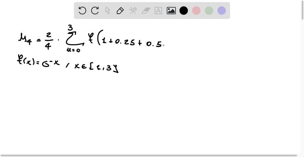 SOLVED: Calculate the approximation M4 for the given function and ...