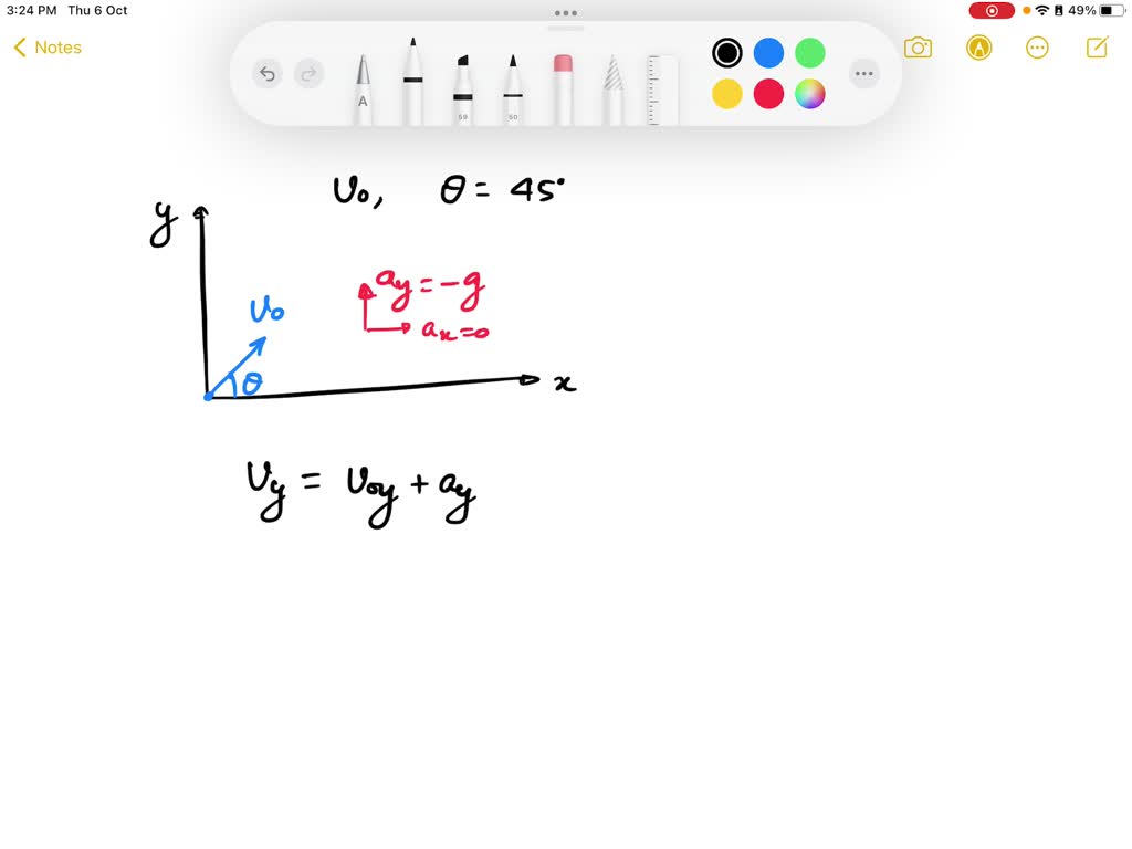 SOLVED: A projectile is launched at 45 degrees above the table. Which graph represents the speed ...