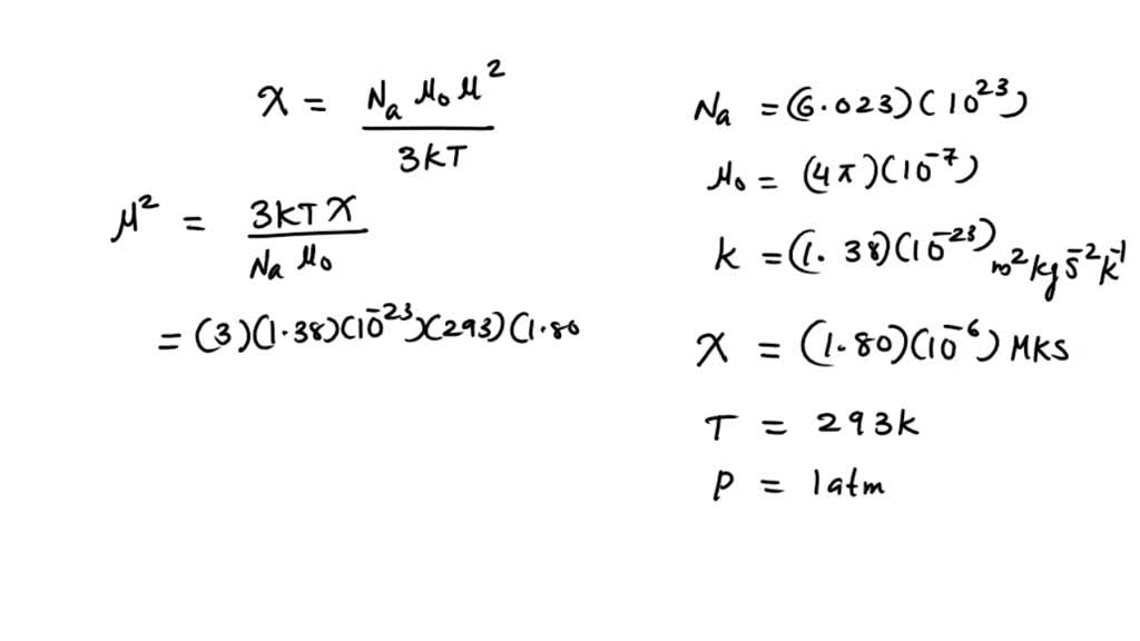 Oxygen Is A Paramagnetic Gas Obeying The Langevin Theory Of Paramagnetism Its Susceptibility