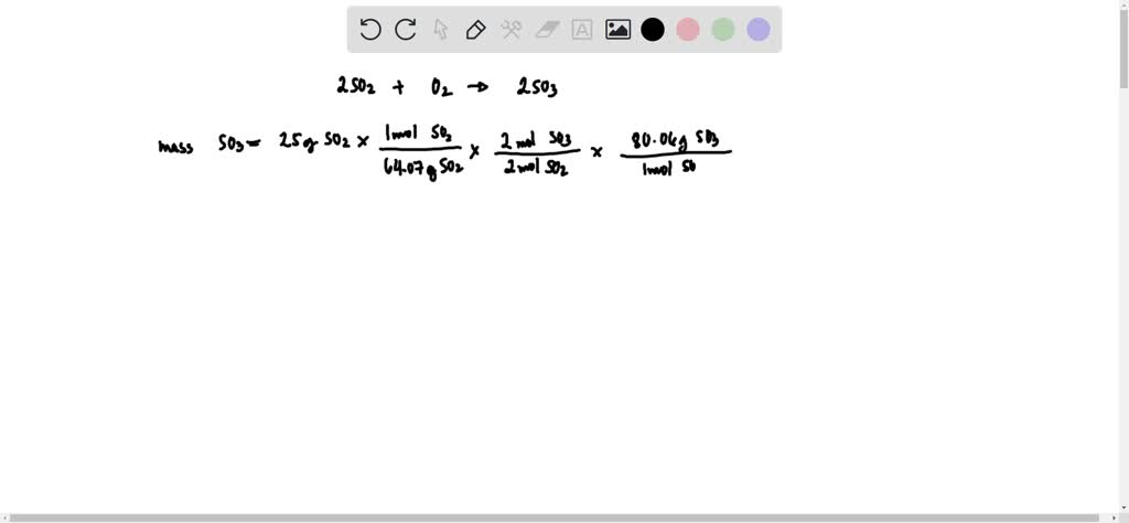 Sulfur trioxide, SO3, is made from the oxidation of SO2, and the ...