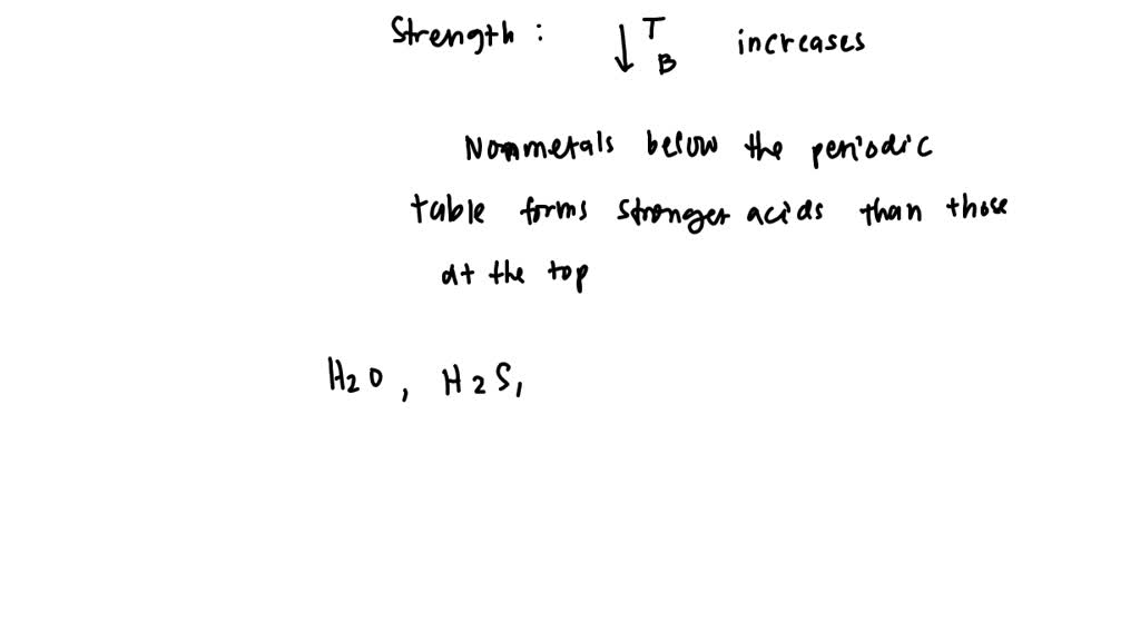 SOLVED: What is the correct trend for the following binary acids for ...
