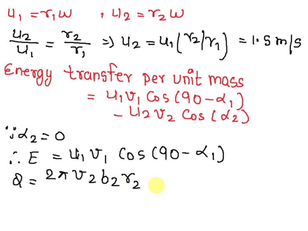 SOLVED: An inward-flow radial turbine (see Fig. P 12.48 ) involves a ...